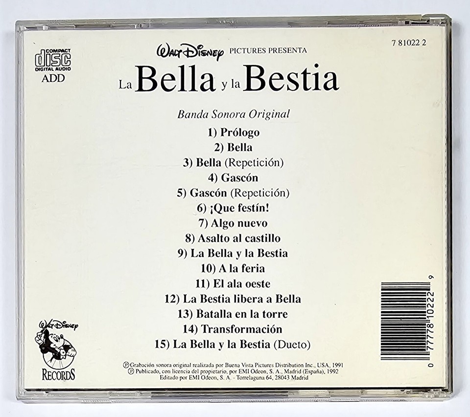 Alan Menken, Howard Ashman – The Bella Y La Beast 1992 Music CD | eBay