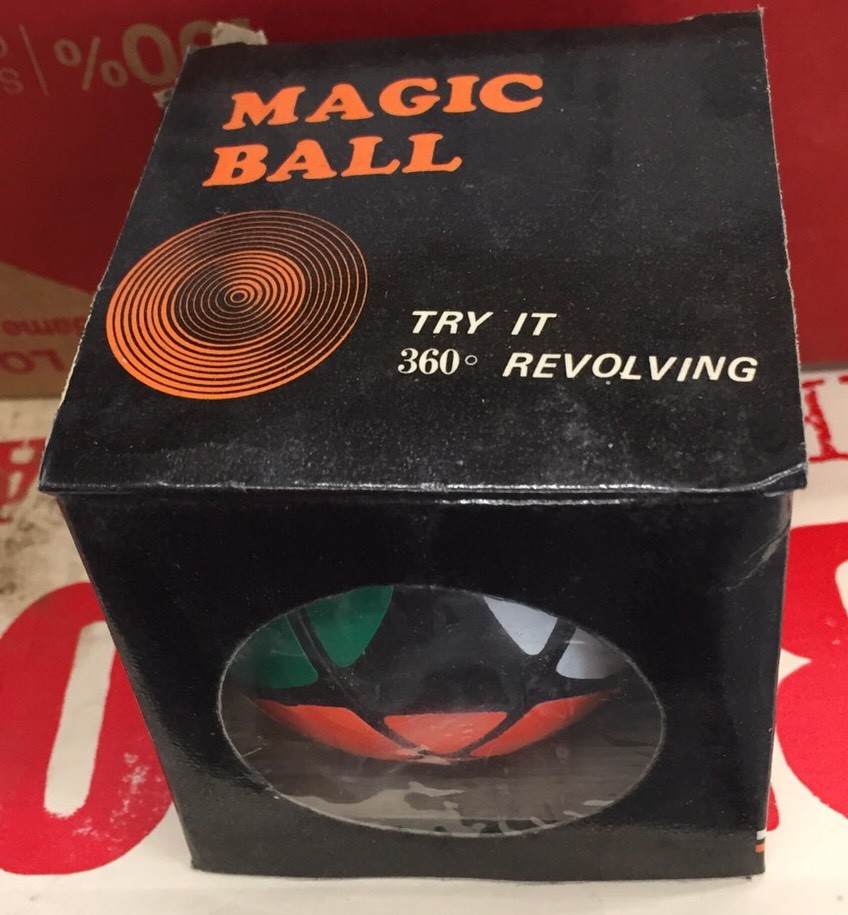 Vintage 80's Magic Ball Round Circular Rubiks "cube" Toy Unsolved ...