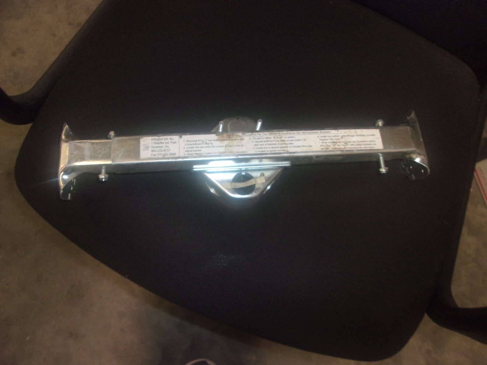 Arlington FBRS415-1 Steel Fan and Fixture Mounting Box with Adjustable ...