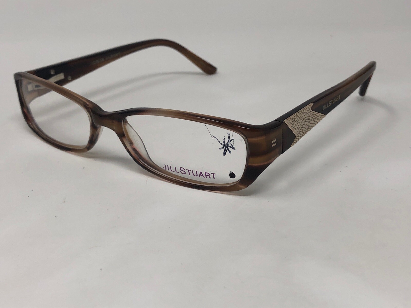 JILL STUART JS271-1 Eyeglasses Frame 53-15-135 Brown/Beige Marble UW88 ...