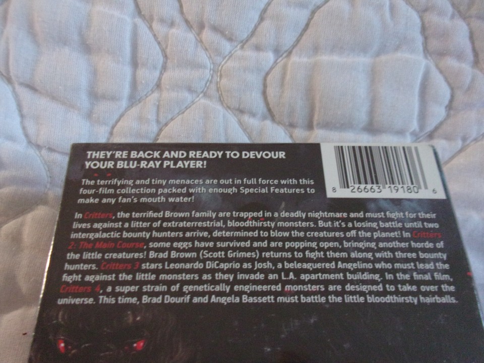 THE CRITTERS COLLECTION 4-DISC BLU-RAY NEW 80'S 90'S HORROR 2 MAIN ...