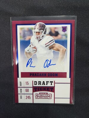 2017 Panini Contenders Draft Picks - College Ticket #216 Phazahn Odom ...