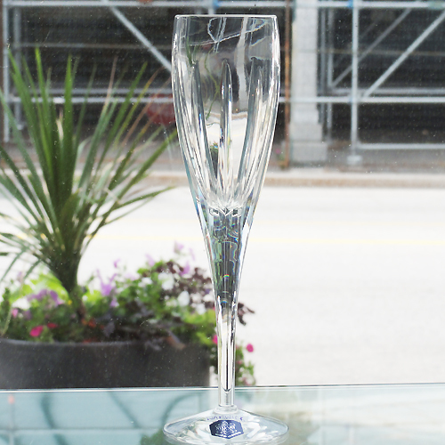 STUART WARWICK Crystal CHAMPAGNE FLUTE 9" tall made in England NEW ...