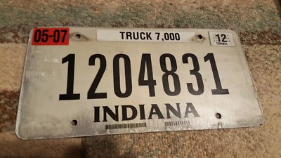 Expired Indiana truck license plate 1204831 | eBay