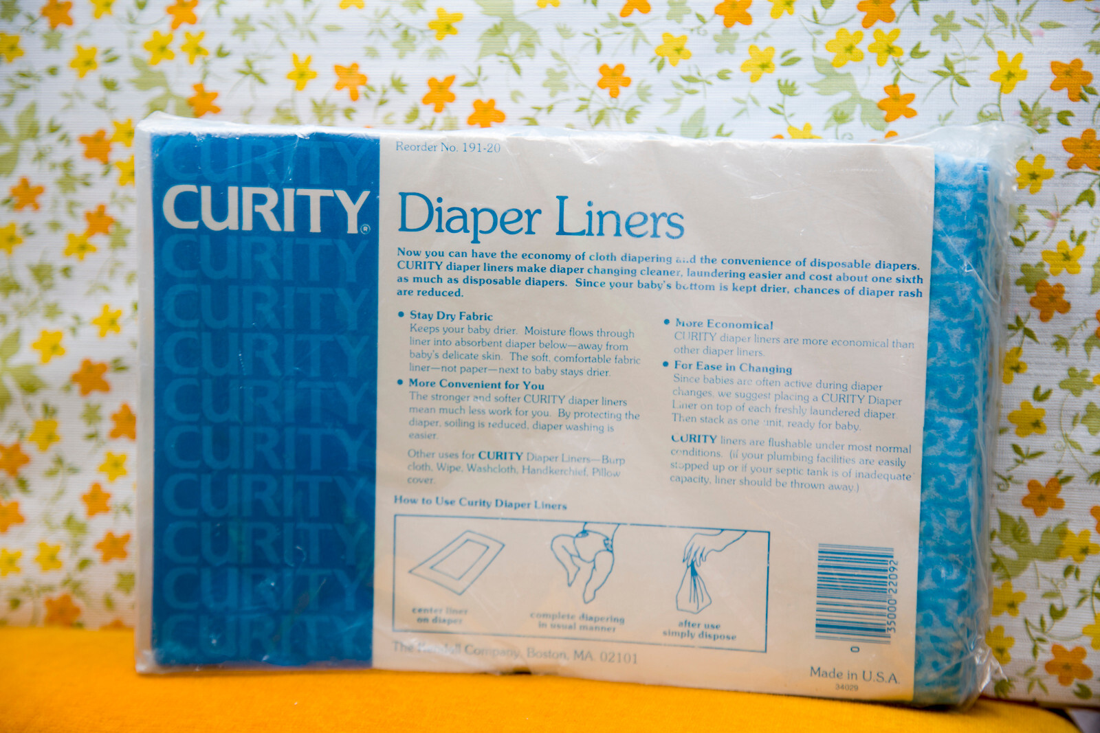 CURITY Cloth Diaper Liners Vintage Package 120 Liners Sealed New Old ...