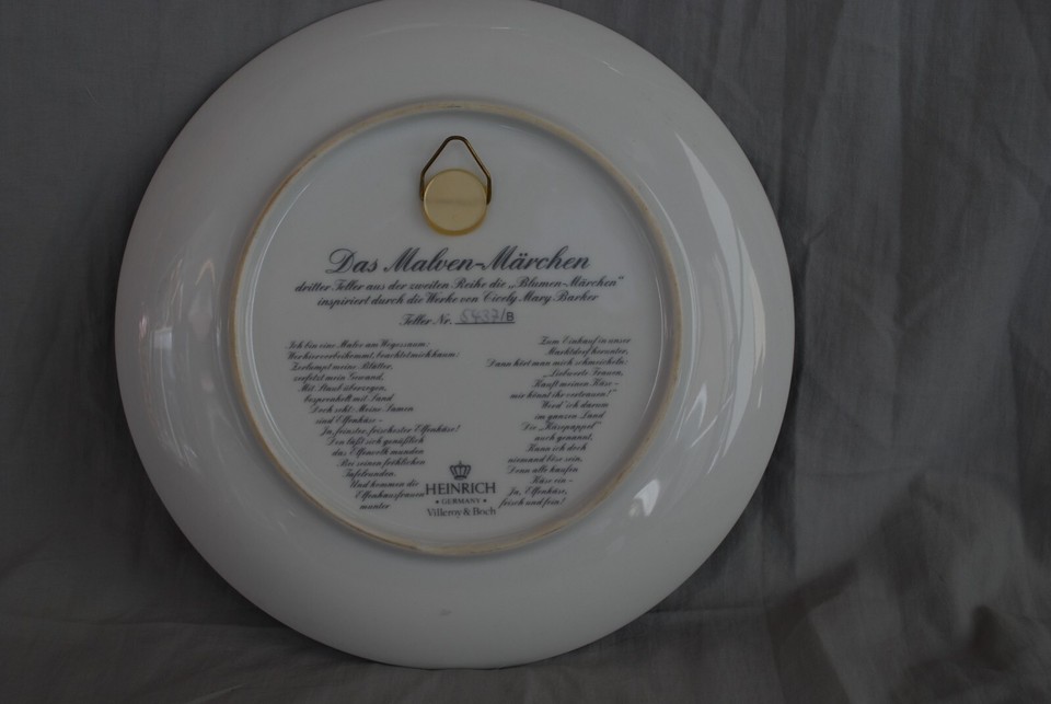 Villeroy & Boch Heinrich “Das Malven Marchen” Collectors Plate #5437/B ...