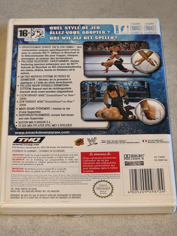 Smackdown Vs Raw 2008 Featuring ECW Nintendo Wii (WiiU) | eBay UK