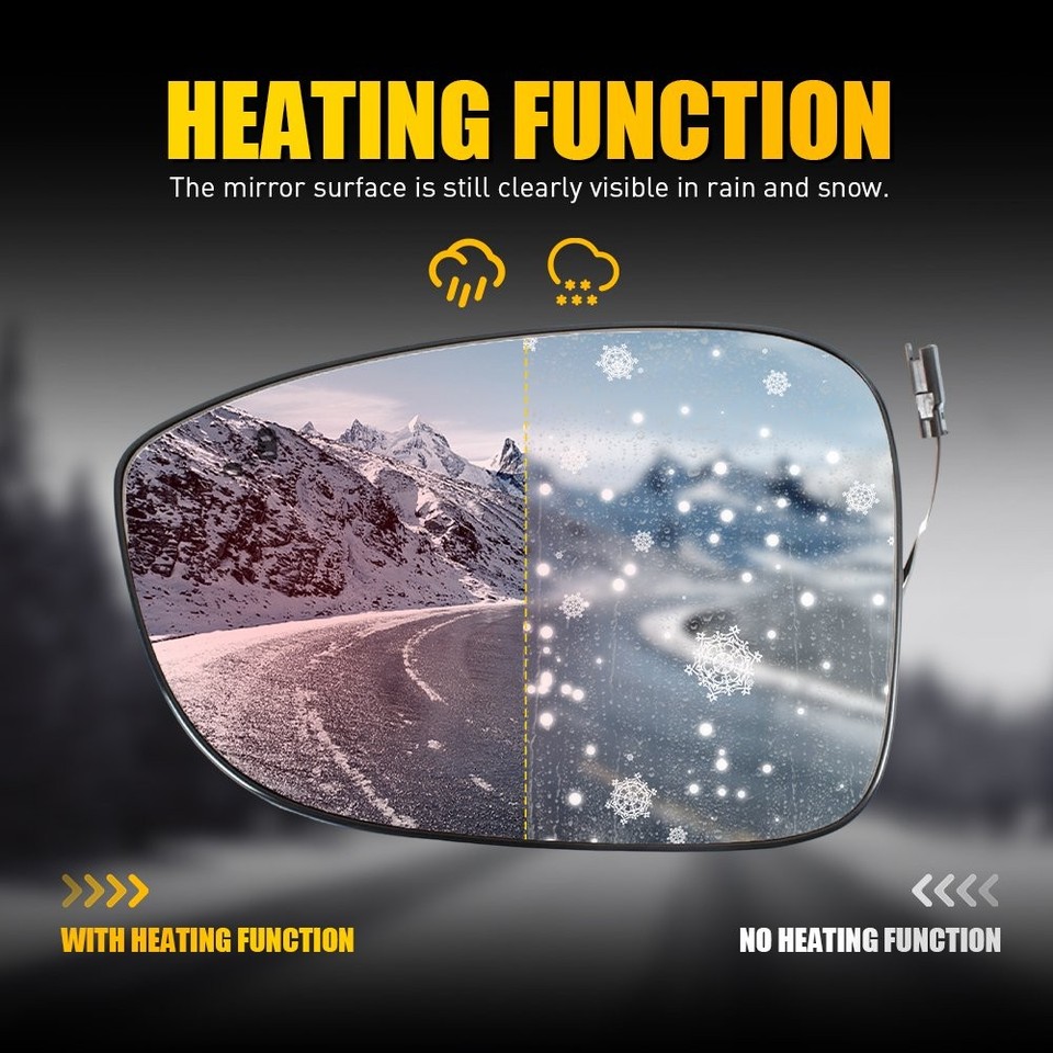 LH&RH Side Mirror Glass w/ Heated & Blind Spot for 18-20 21 22 Honda ...