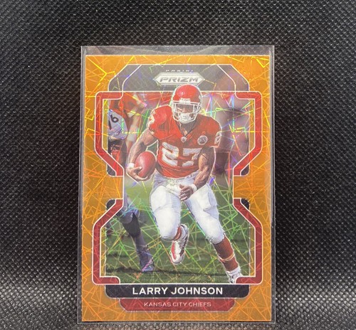 Larry Johnson Orange Laser 2021 PANINI Prizm Football #196 NFL Card ...
