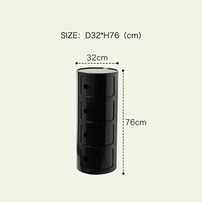2/3/4/5 Drawers Round Storage Unit Bathroom Cabinet Chest Cupboard Side ...