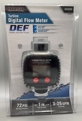 New - Traveller Turbine Digital Flow Meter DEF Disel Exhaust Fluid ...