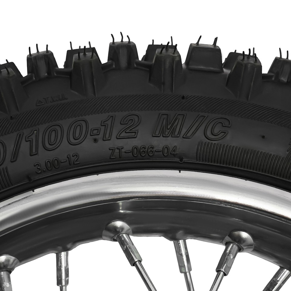 12" Rear Wheel Rim Tire For SSR Pit Bike Dirt Bike 50/70/90/110/125 ...