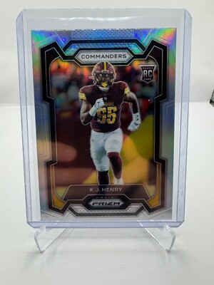 KJ Henry 2023 Panini Prizm Silver Rookie Card RC #400 Washington ...