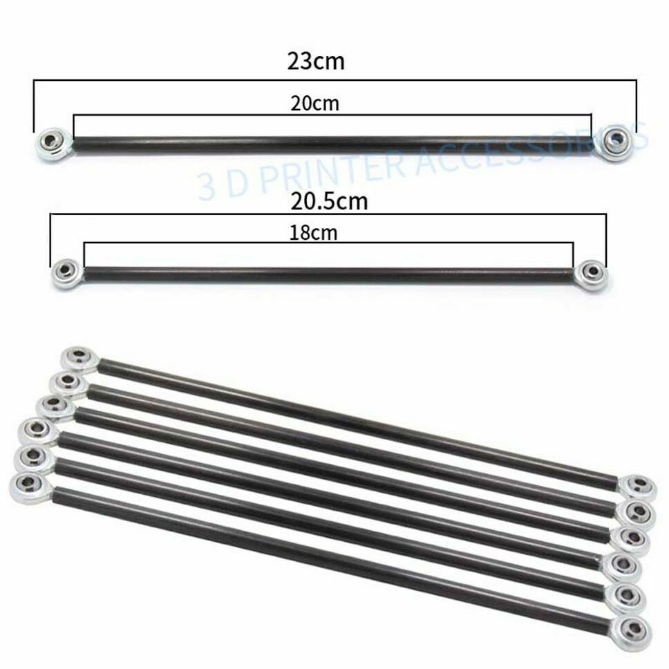 3D Printer Diagonal Rod Arm Carbon Push Rod Fisheye Rods bearing Delta ...