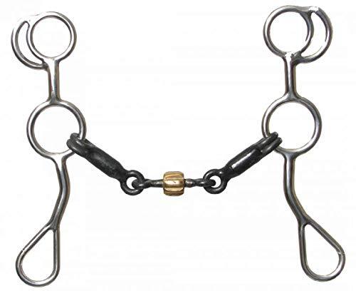 Showman Stainless Steel Training 3 Piece Snaffle Bit 18176 Western ...
