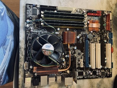 ASUS P5K-E LGA 775 Intel P35 ATX Intel Motherboard ,8gb DDR 2 Ram And A ...