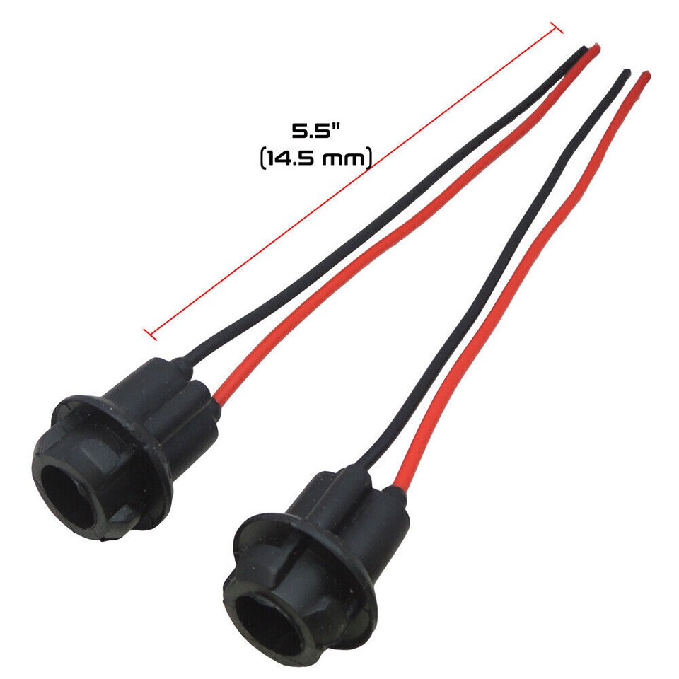 10PCS T10 168 194 Light Bulb Extension Wiring Harness Socket Connector ...