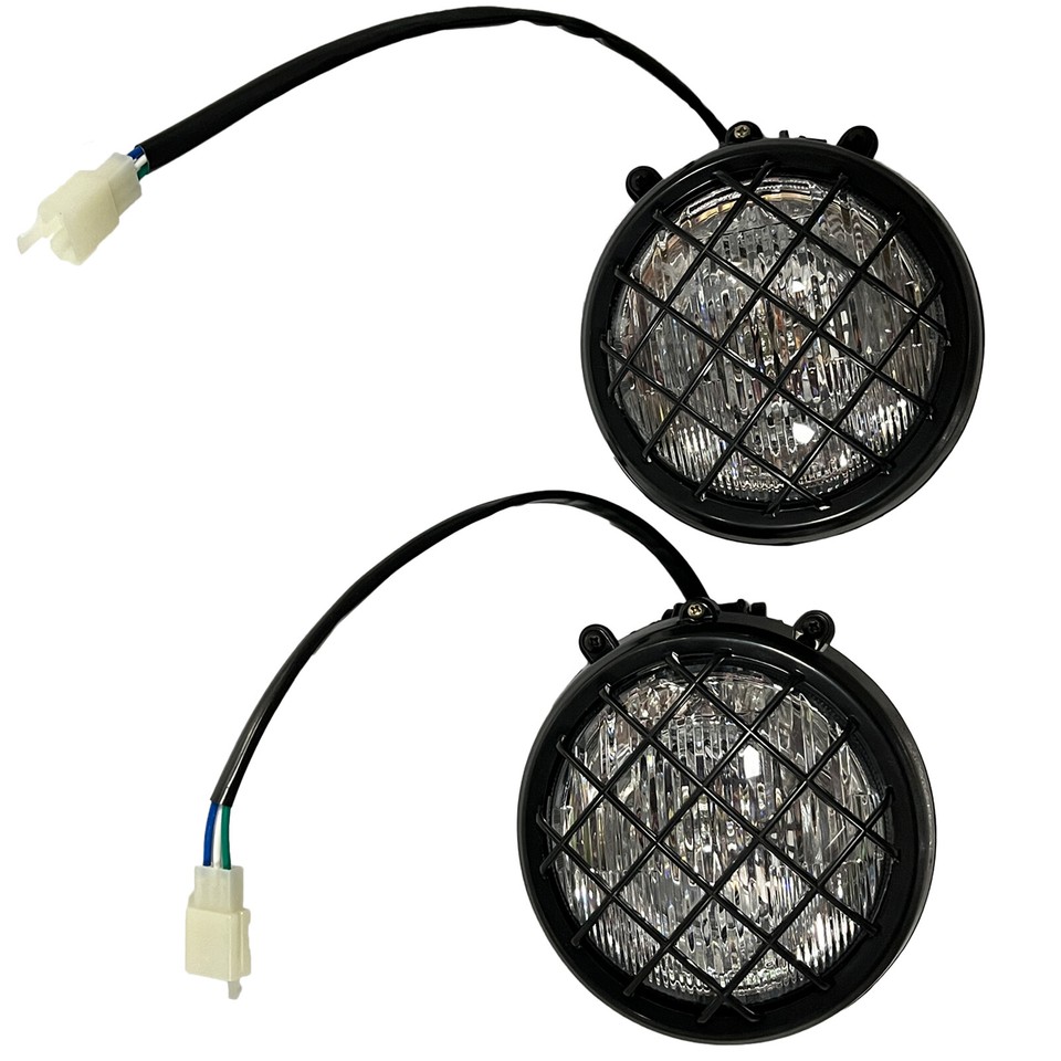 2x LED Headlights for Yamaha Banshee 1987-2006 lens bulbs Grills ...