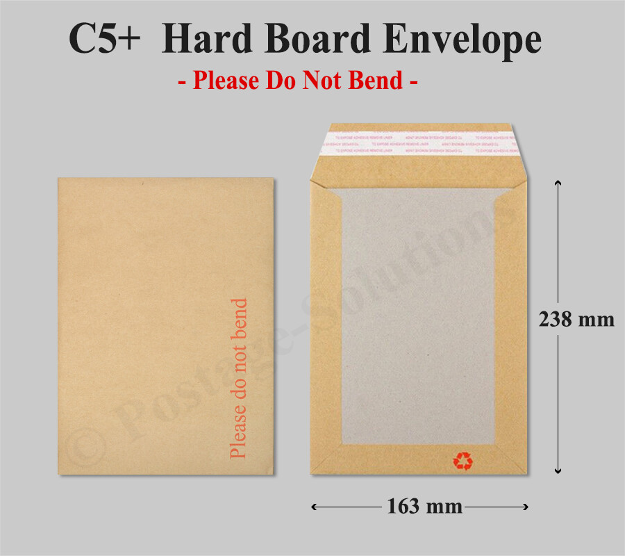 Hard Board backed Envelopes C6 C5 C4 C3 DL Sizes for A4 A5 A6 Quick ...