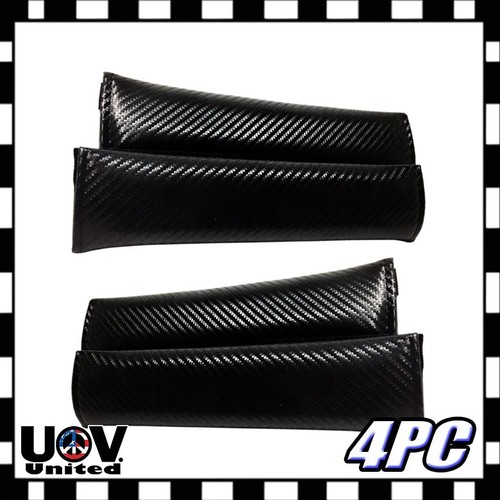 4x Luxury Seat Belt Cover Carbon Fiber Style Shoulder Pad Cushion Safe ...