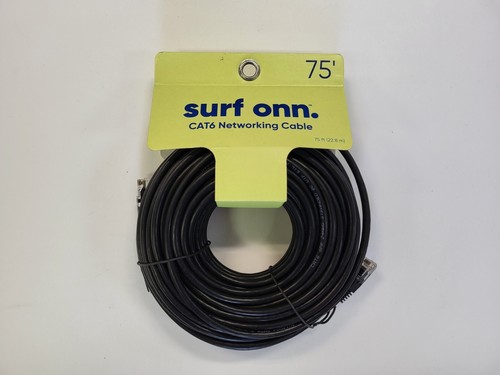 Surf onn CAT6 Ethernet Networking Cable 75 ft. RJ45 Connectors 1 Gbps ...