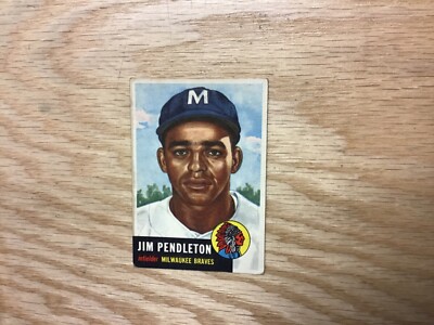 1953 Topps Baseball Jim Pendleton Milwaukee Braves Card #185 | eBay