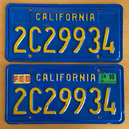 Pair of 1975-1980 California Truck / Commercial License Plates Vintage ...