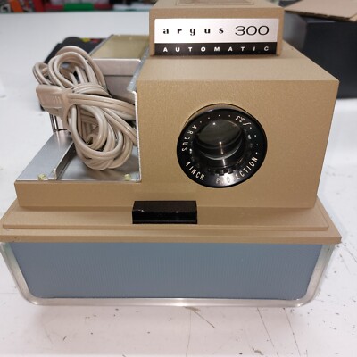 VINTAGE ARGUS 300 AUTOMATIC SLIDE PROJECTOR IN BOX MODEL 38 No.535 ...