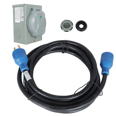 Labwork 30 Amp Generator Power Cord&Inlet Box 4 Prong NEMA L14-30P/L14 ...