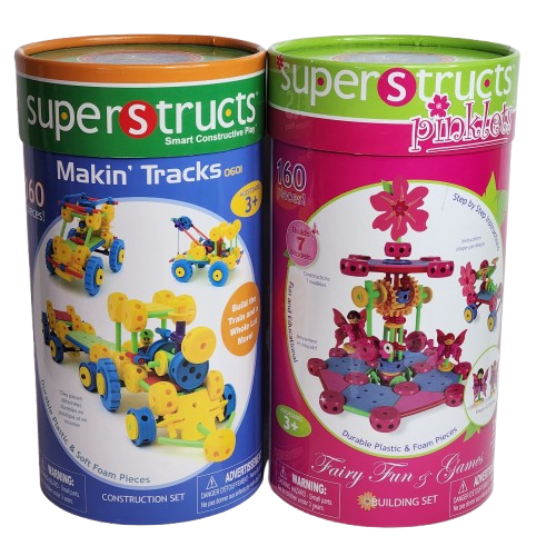 Lot of 2 Superstructs Makin Tracks Pinklets building set; 160 Pieces each Set | eBay