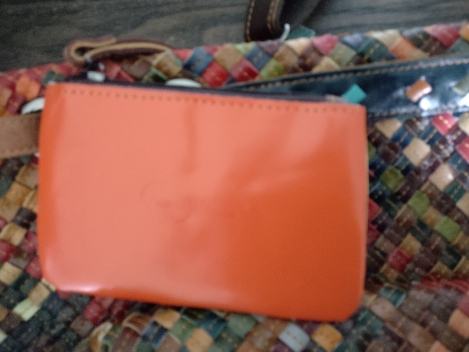 Beautiful Ameri Leather Woven Tote Shoulder Purse Bag Colorful Large NWOT | eBay