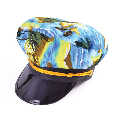Hawaiian Beach Hat Hula Lei Party Fancy Dress Novelty Cap Adults Fancy ...