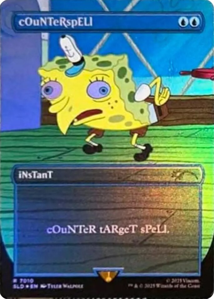 1x FOIL Counterspell Spongebob Secret Lair RARE GoOfY tExT Bonus Card ...
