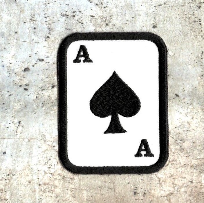 Ace Of Spades Playing Card Embroidered Iron On Patch by GroovyPatch! | eBay