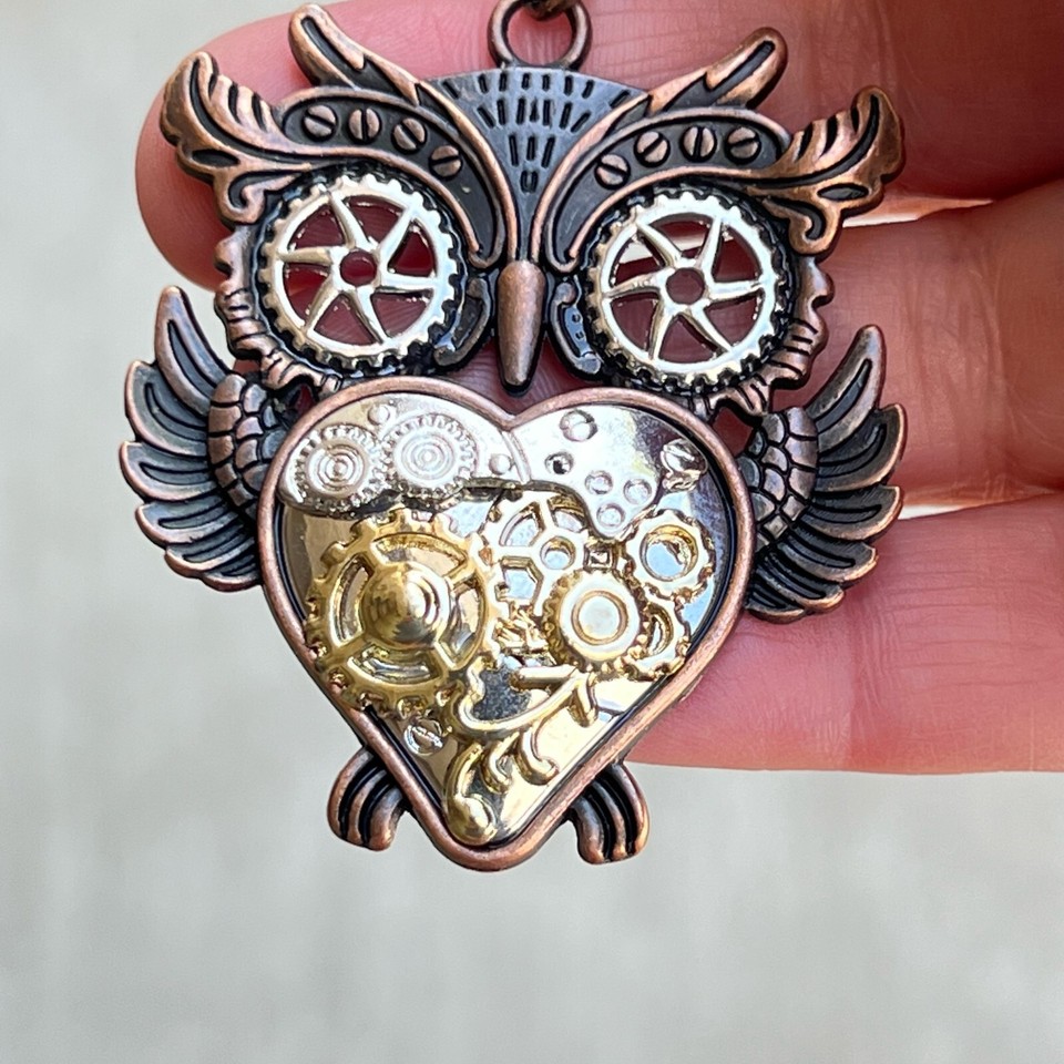 Steampunk Owl Zipper Pull Keychain Purse Charm | eBay