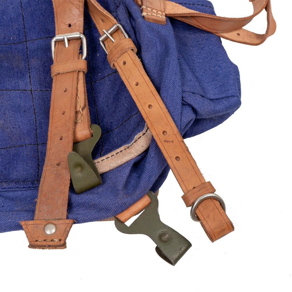 Original Romanian Army Canvas Rucksack - Blue-Adjustable- Military ...