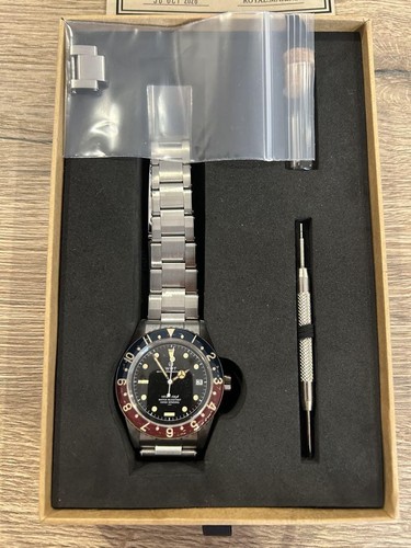WMT Royal Marine Rolex GMT 6542 Homage 37mm Auto Watch with Box & Strap ...