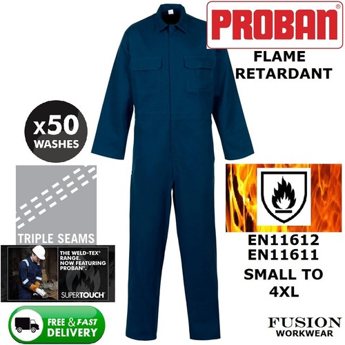 WELDING COVERALLS, S-4XL,PROBAN,COTTON OVERALLS,FLAME RETARDANT,WELDING ...