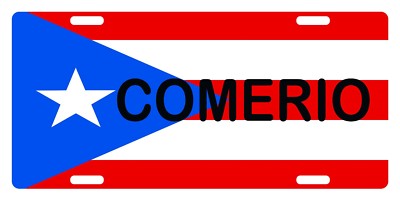 Puerto Rico Flag COMERIO License Plate PR Boricua Emblem | eBay