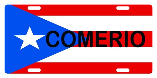 Puerto Rico Flag COMERIO License Plate PR Boricua Emblem | eBay