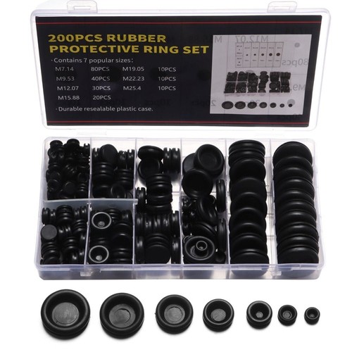 Hole Plug Set Rubber Grommet Assortment Set Assortment Kit Solid Hole ...