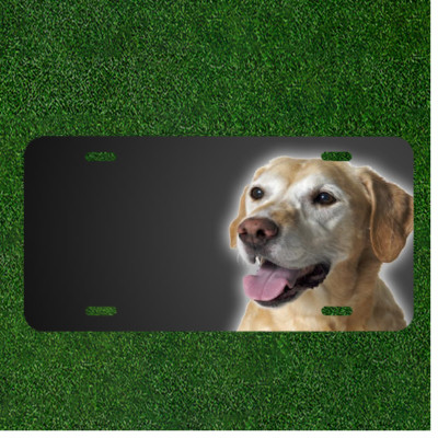 Custom Personalized License Plate Auto Tag With Golden Retriever Dog ...