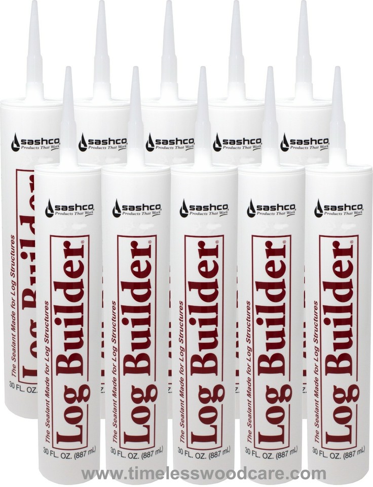 Sashco Log Builder 10.5oz, 30oz Tubes & 5 Gallon Pail - 3 colors | eBay