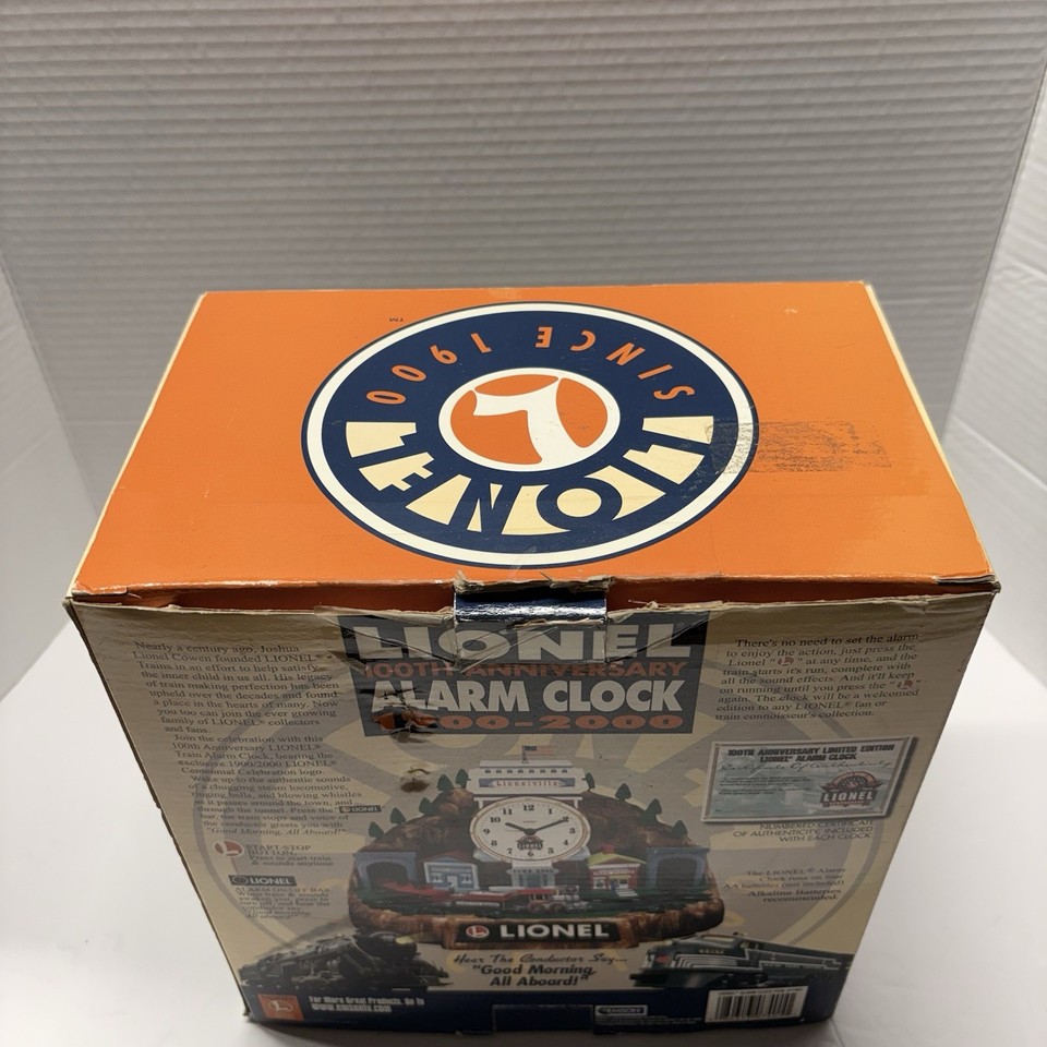 Lionel 100th Anniversary Limited Edition Train & Station Alarm Clock ...