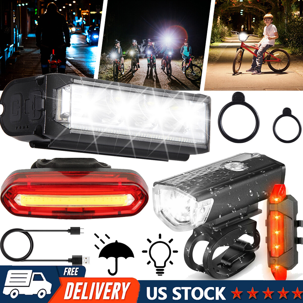 Usb Rechargeable Bike Lights