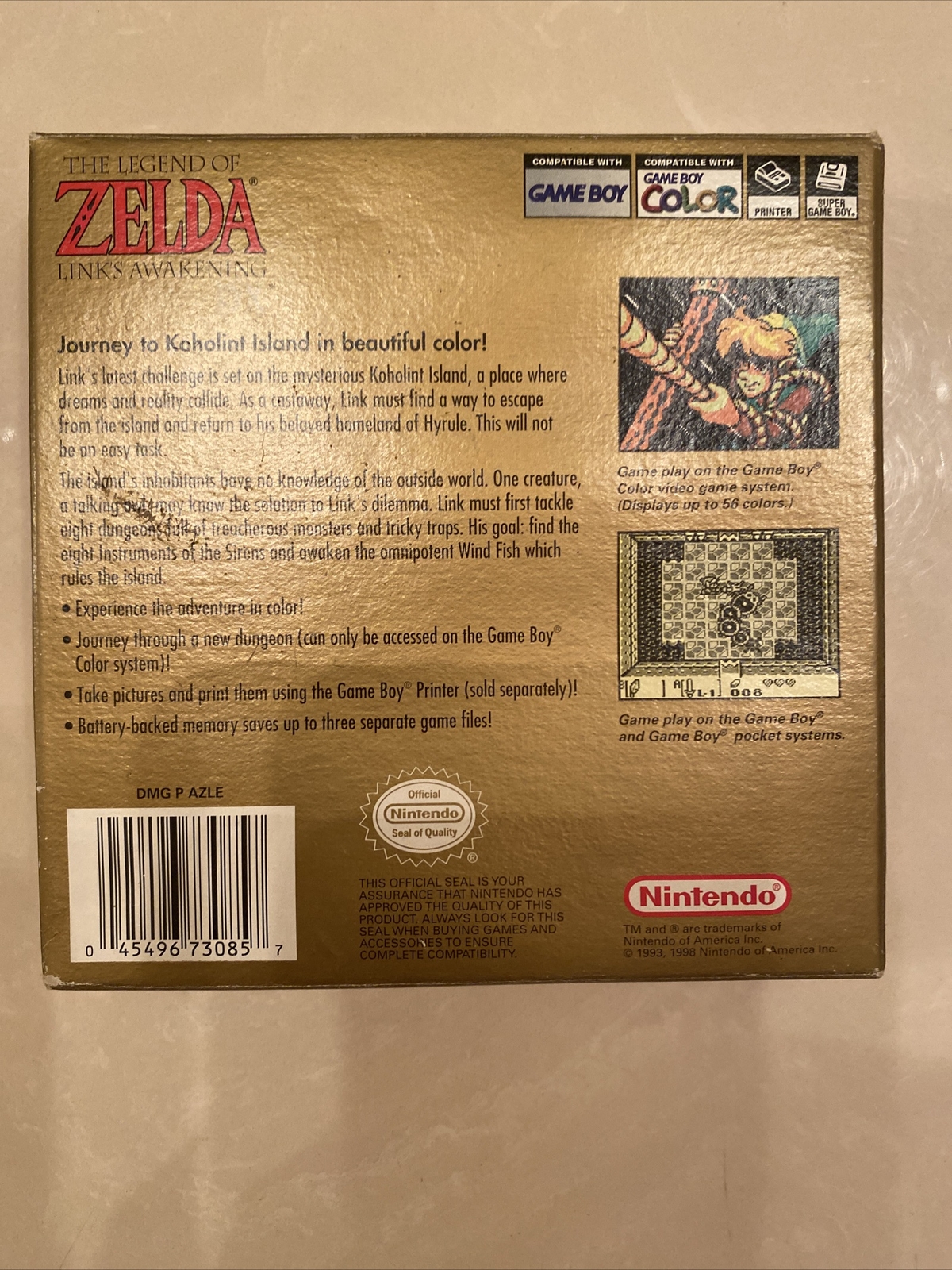 The Legend of Zelda Link's Awakening DX Game Boy Color complete CIB ...
