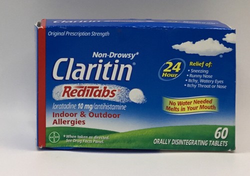 Claritin RediTabs 24Hr Allergy Relief 60 Tabs 10mg Exp 10/25 ...