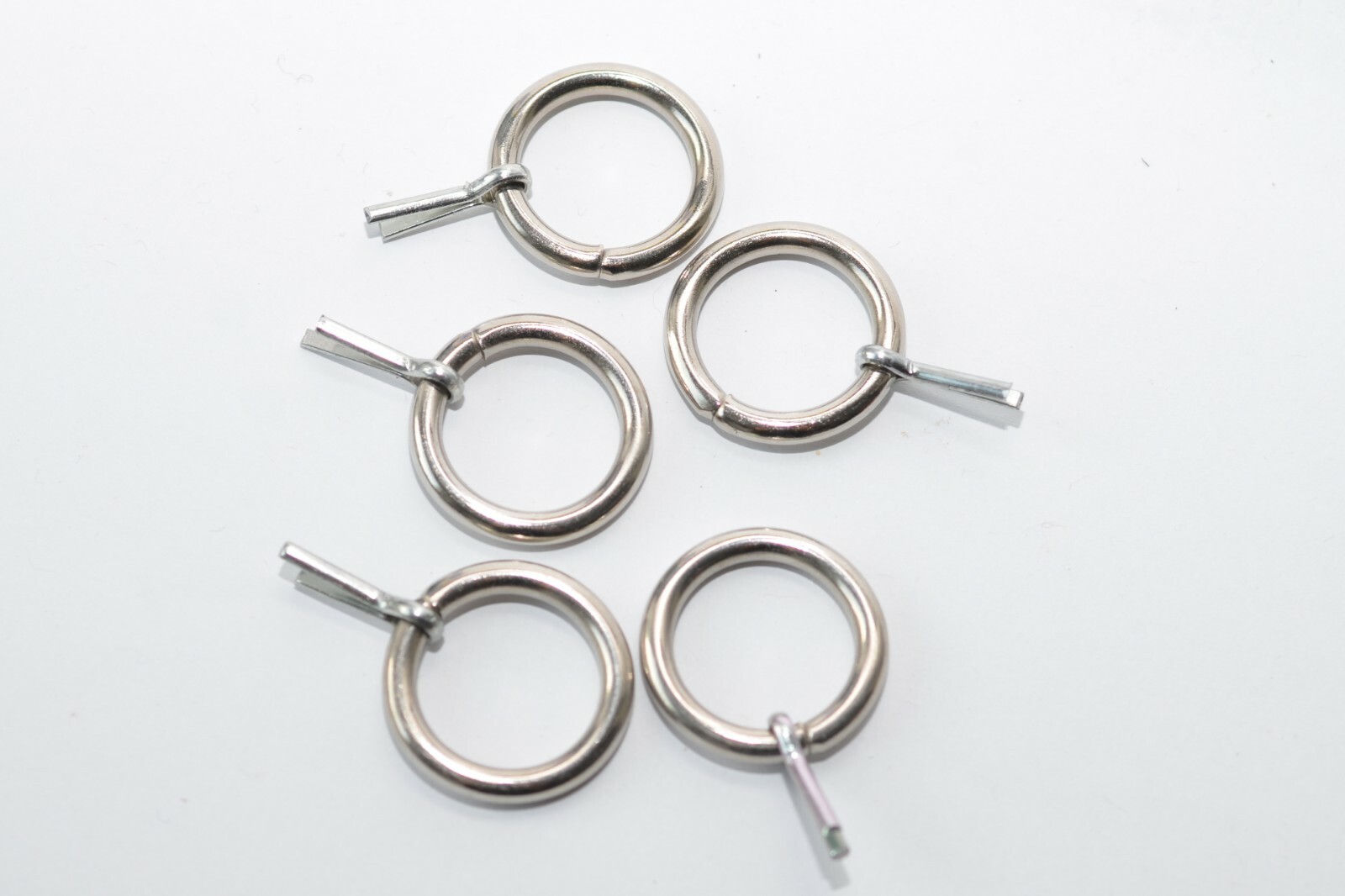 5x O-Ring mit Splint / Fensterring, Ø20.5 mm, Silber, Eisen, Runddraht ...