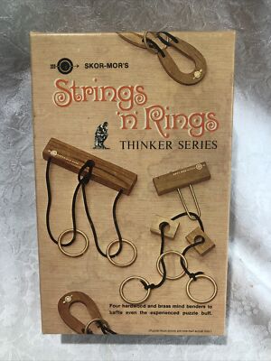 Wooden Thinker Series Vintage Strings N Rings Game Set | eBay