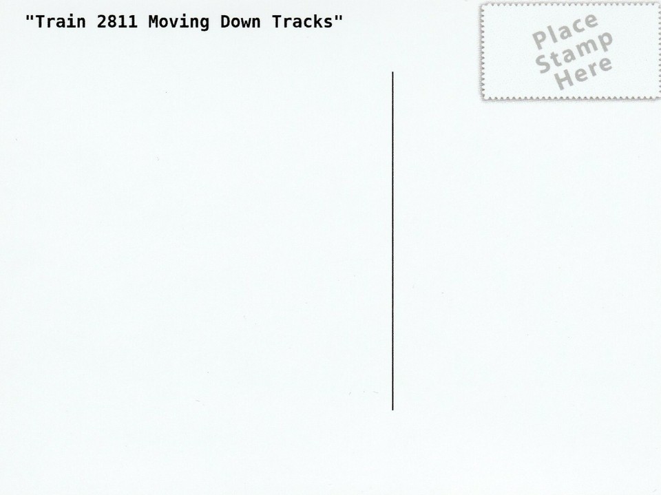 *Train Postcard-...."Train 2811 Moving Down Tracks" {RB49} | eBay